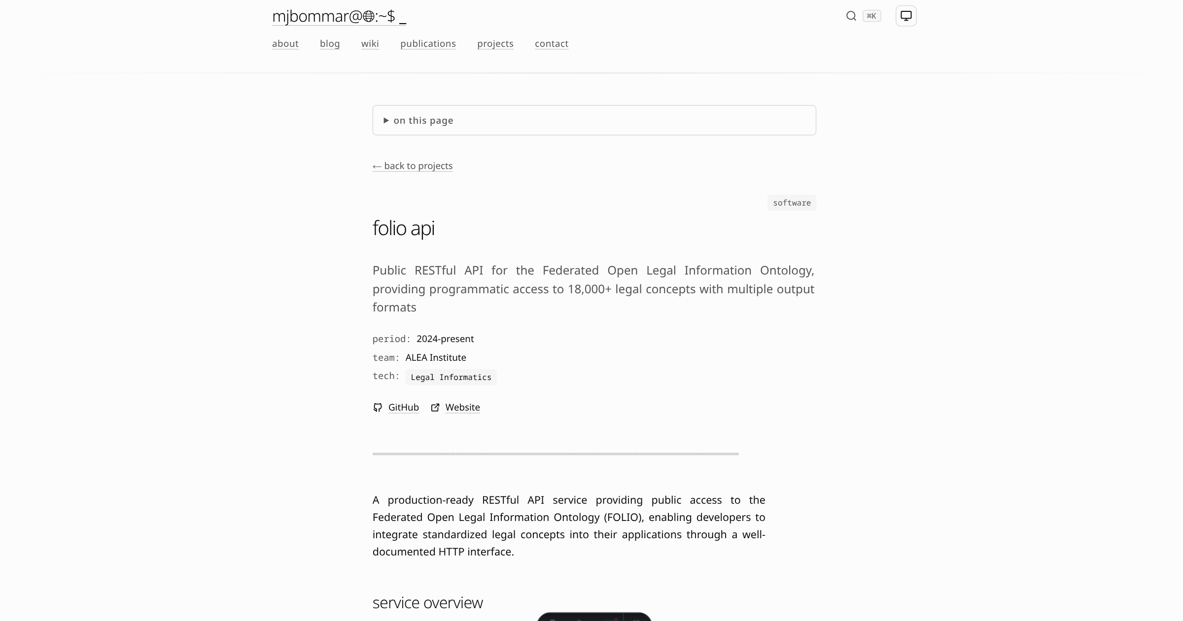 FOLIO API | mike bommarito