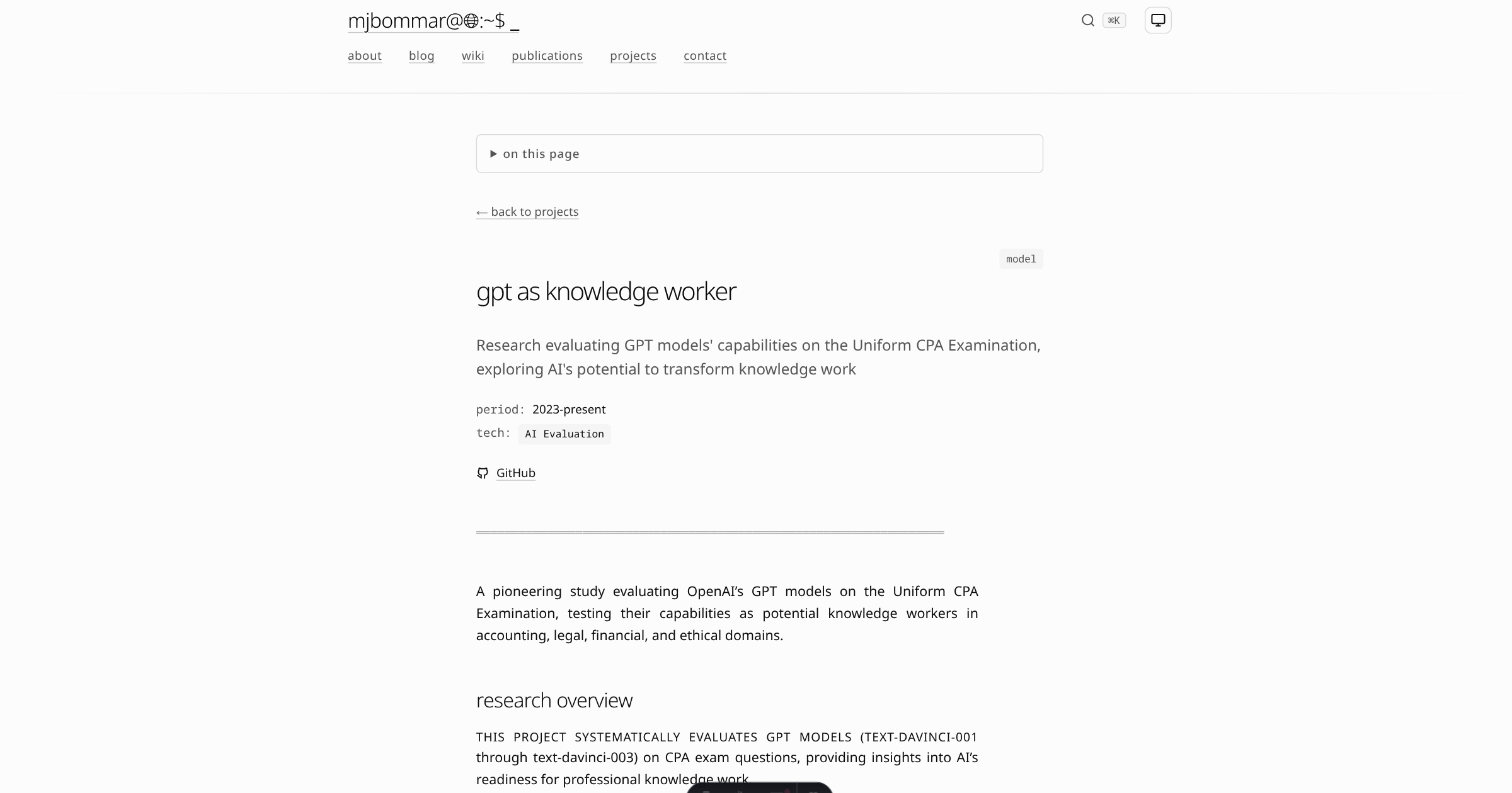 GPT as Knowledge Worker | mike bommarito