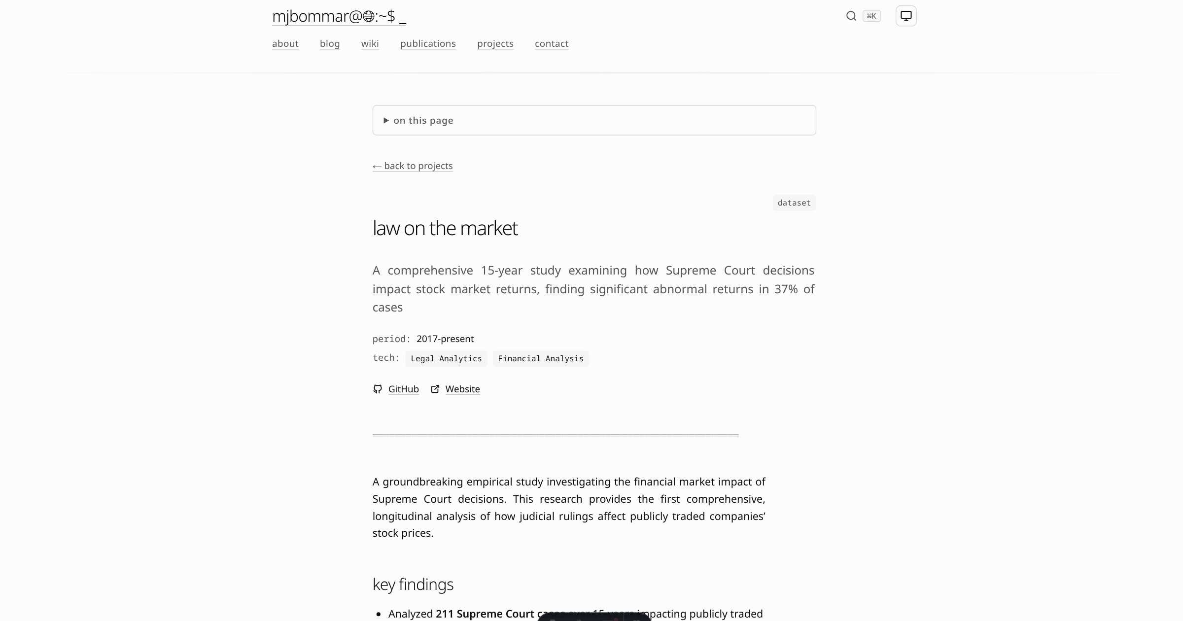 Law on the Market | mike bommarito