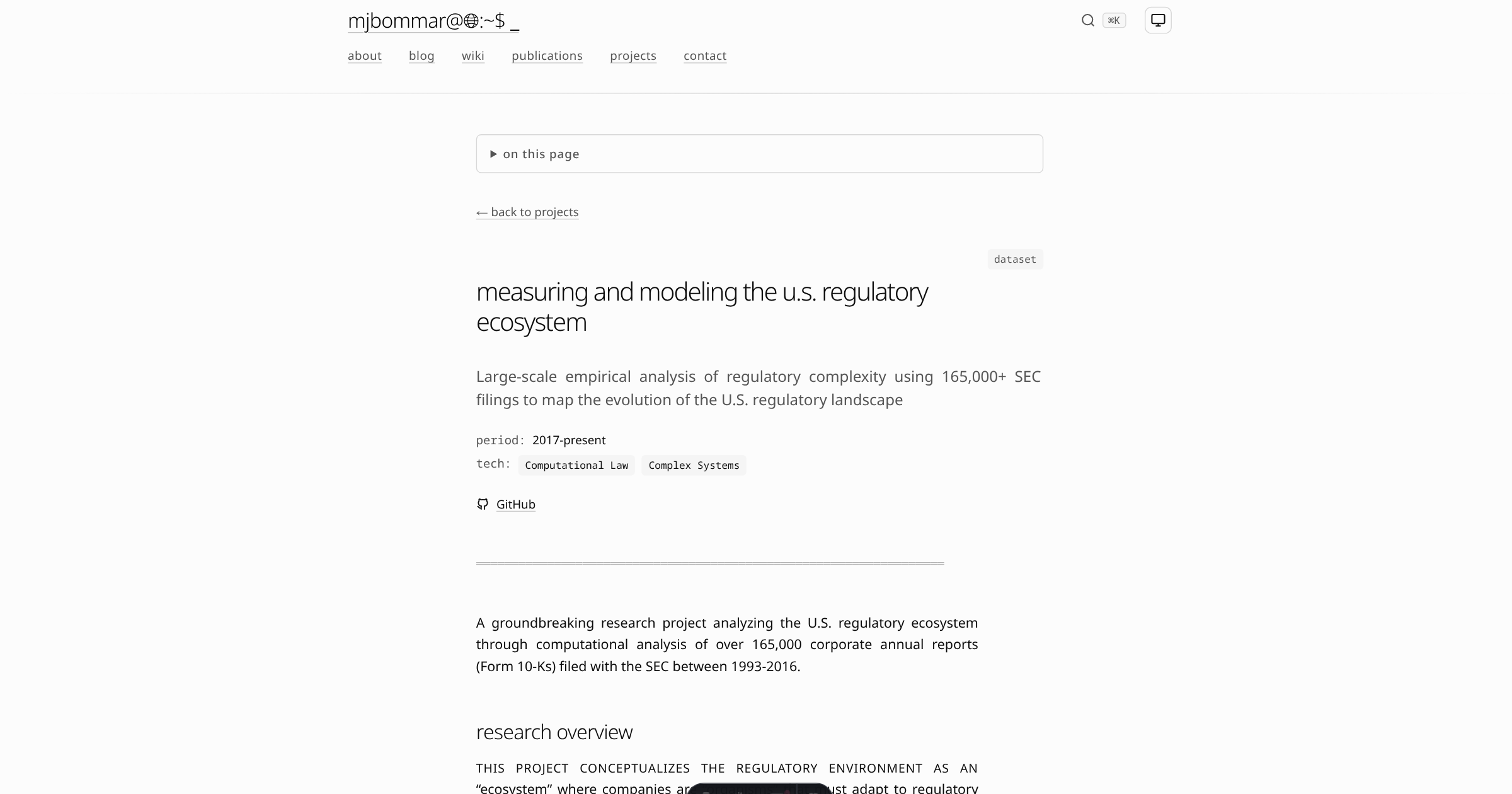 Measuring and Modeling the U.S. Regulatory Ecosystem | mike bommarito