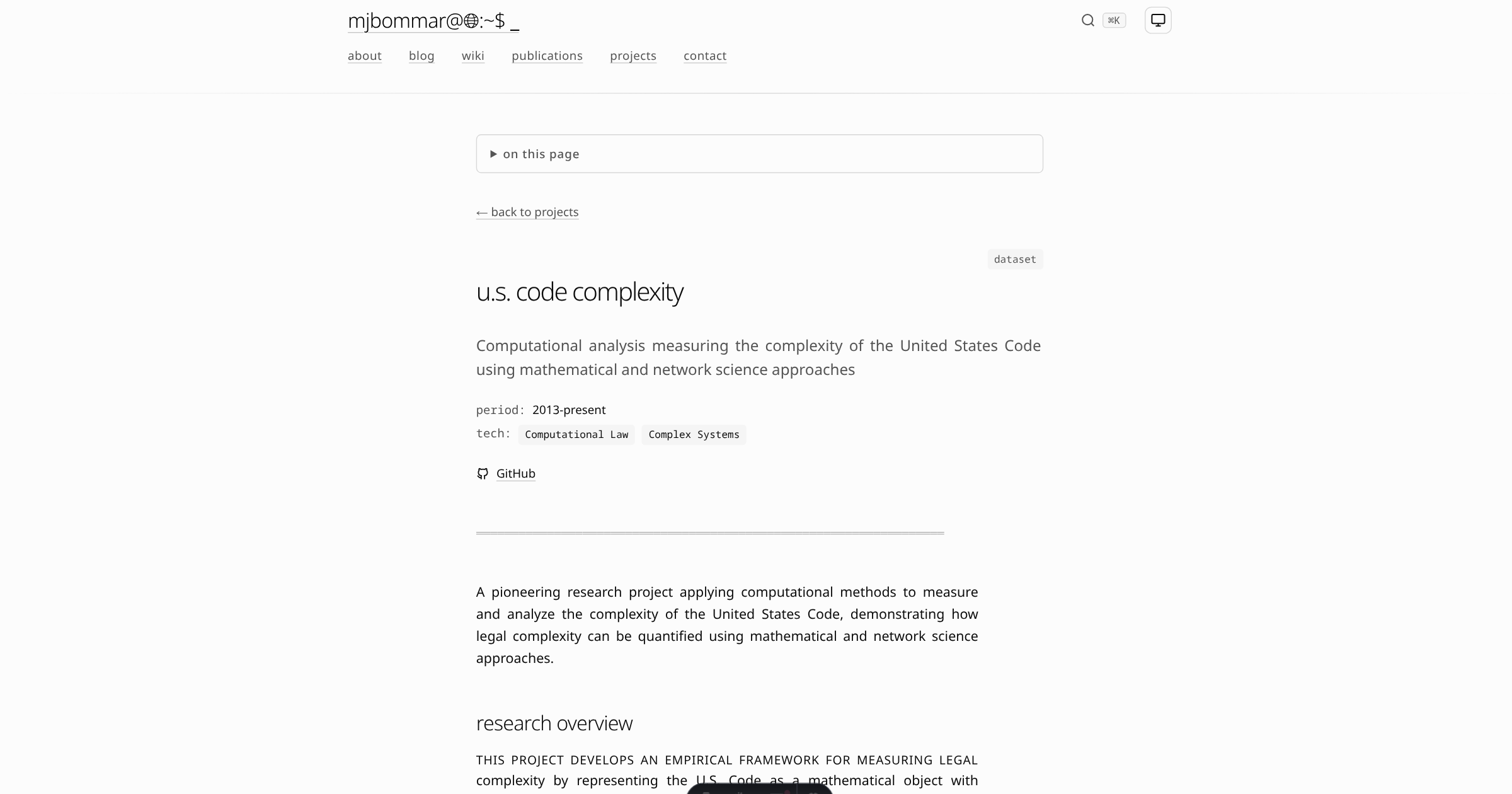 U.S. Code Complexity | mike bommarito