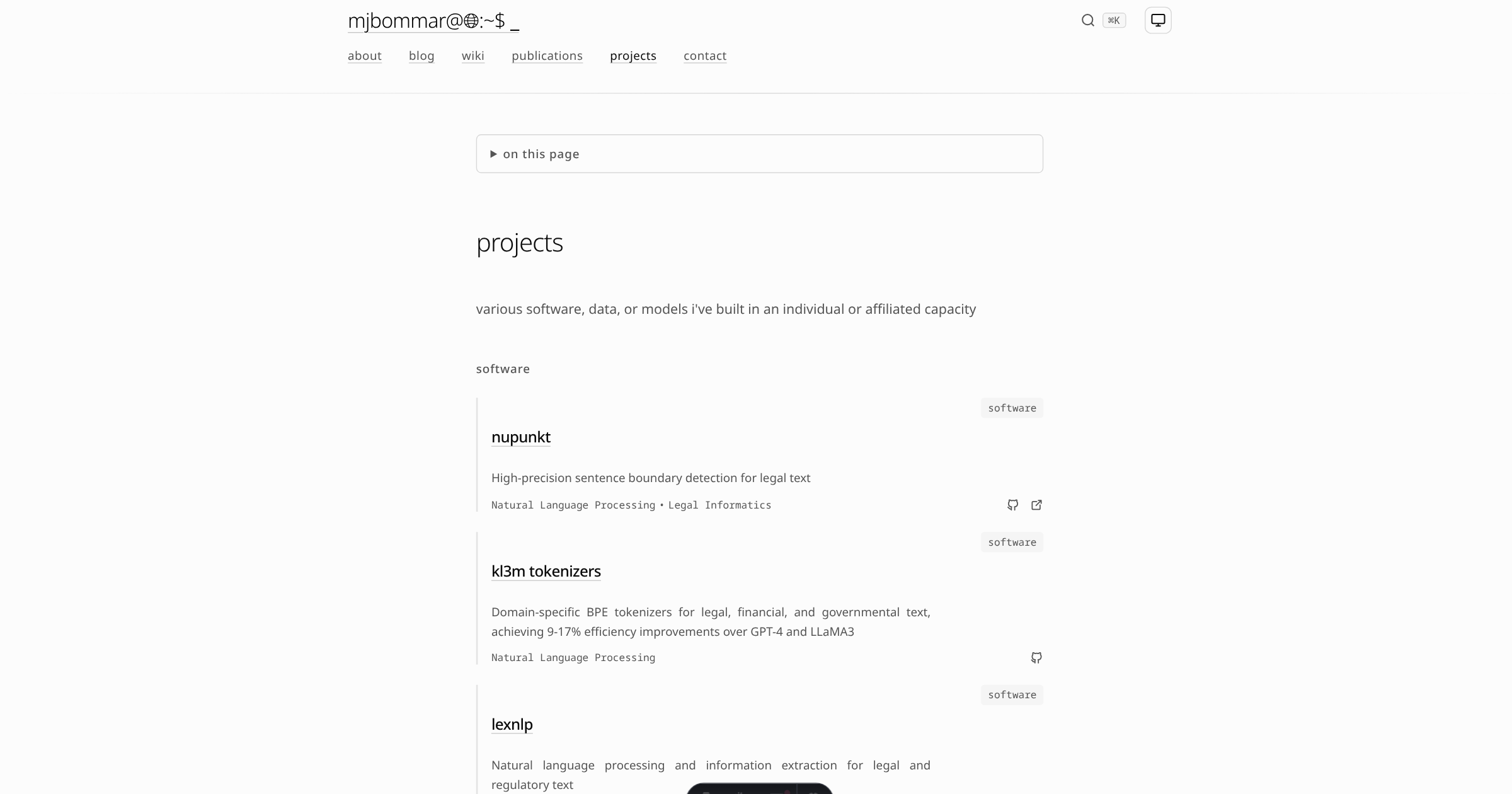 projects | mike bommarito