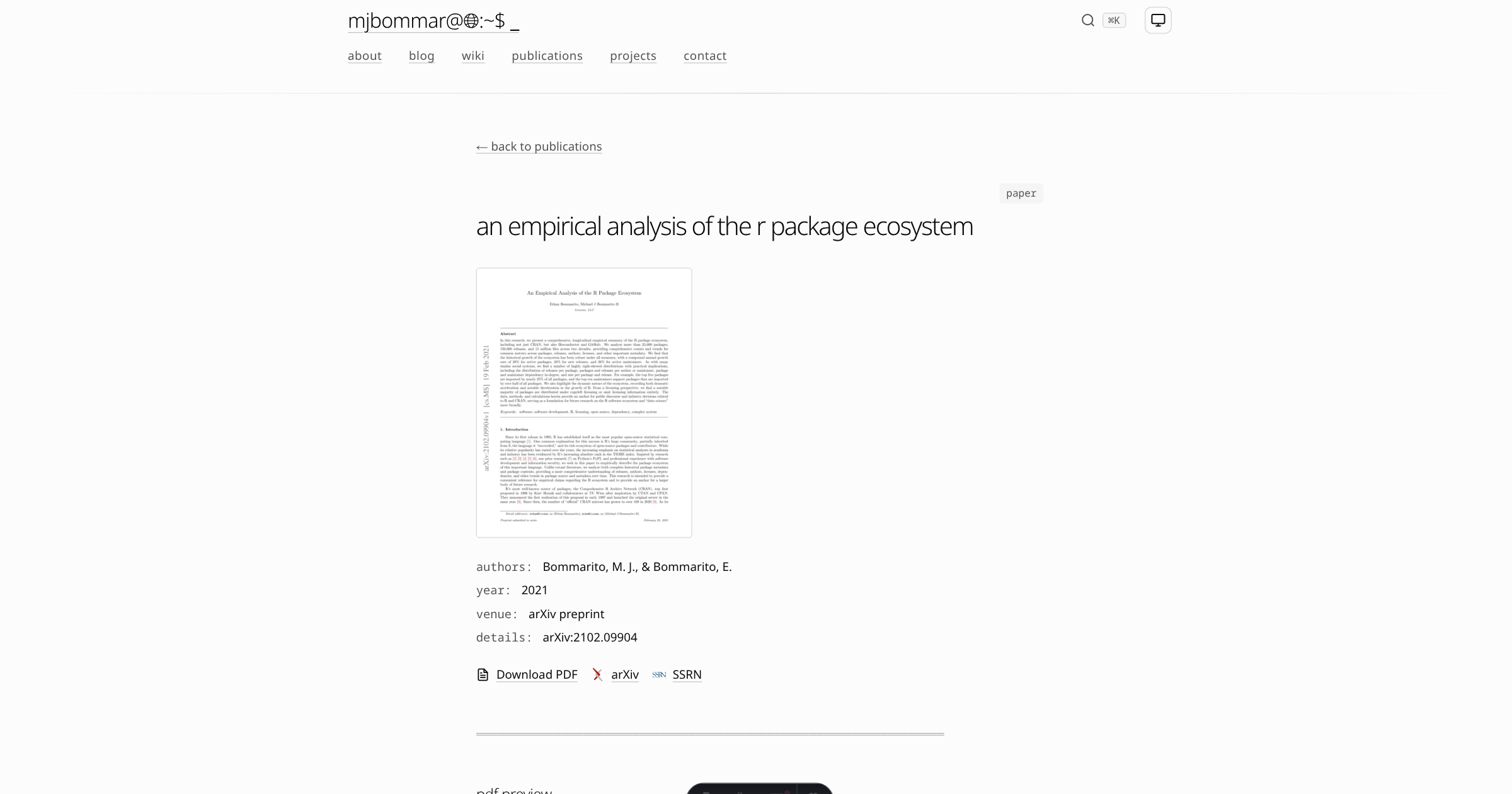 An empirical analysis of the R package ecosystem | mike bommarito